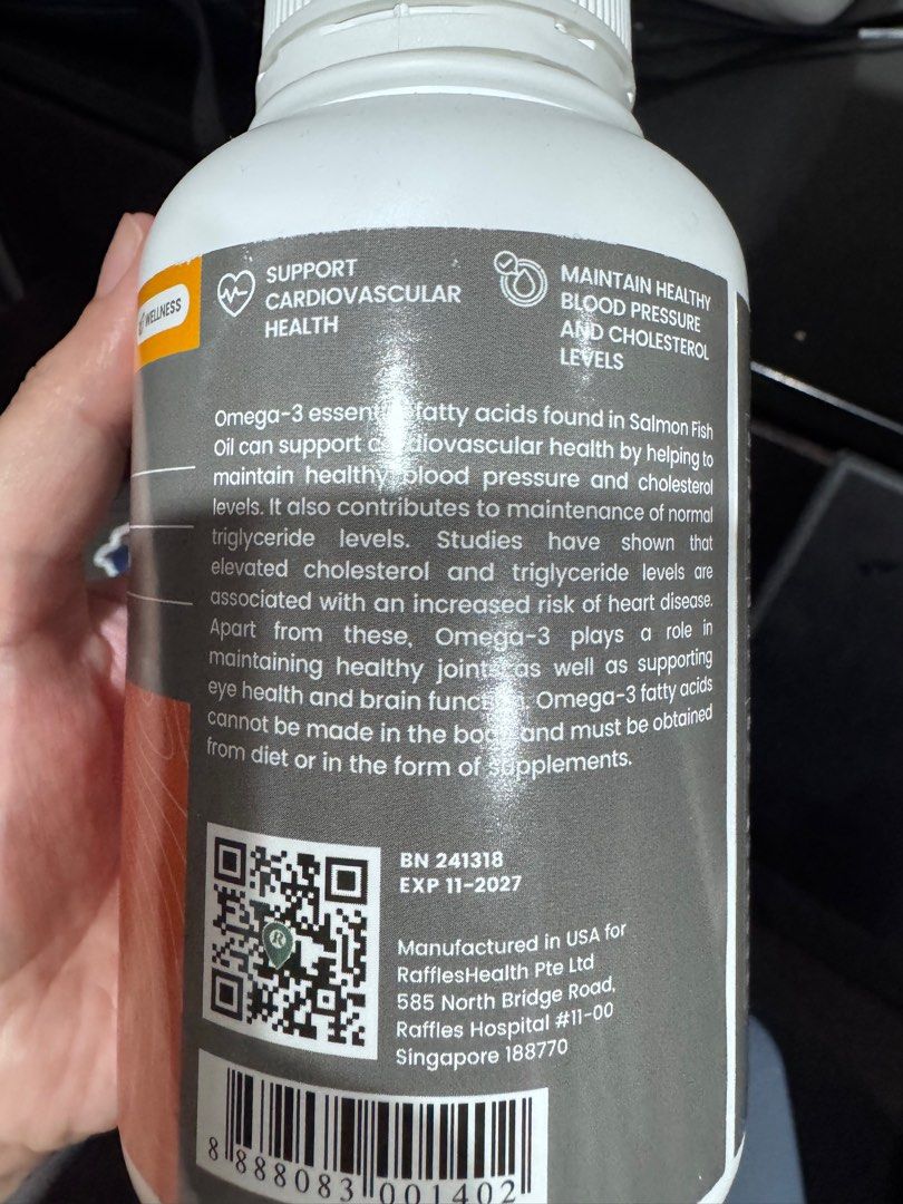 Raffles Health Salmon Fish Oil and Bone calcium, Health & Nutrition ...