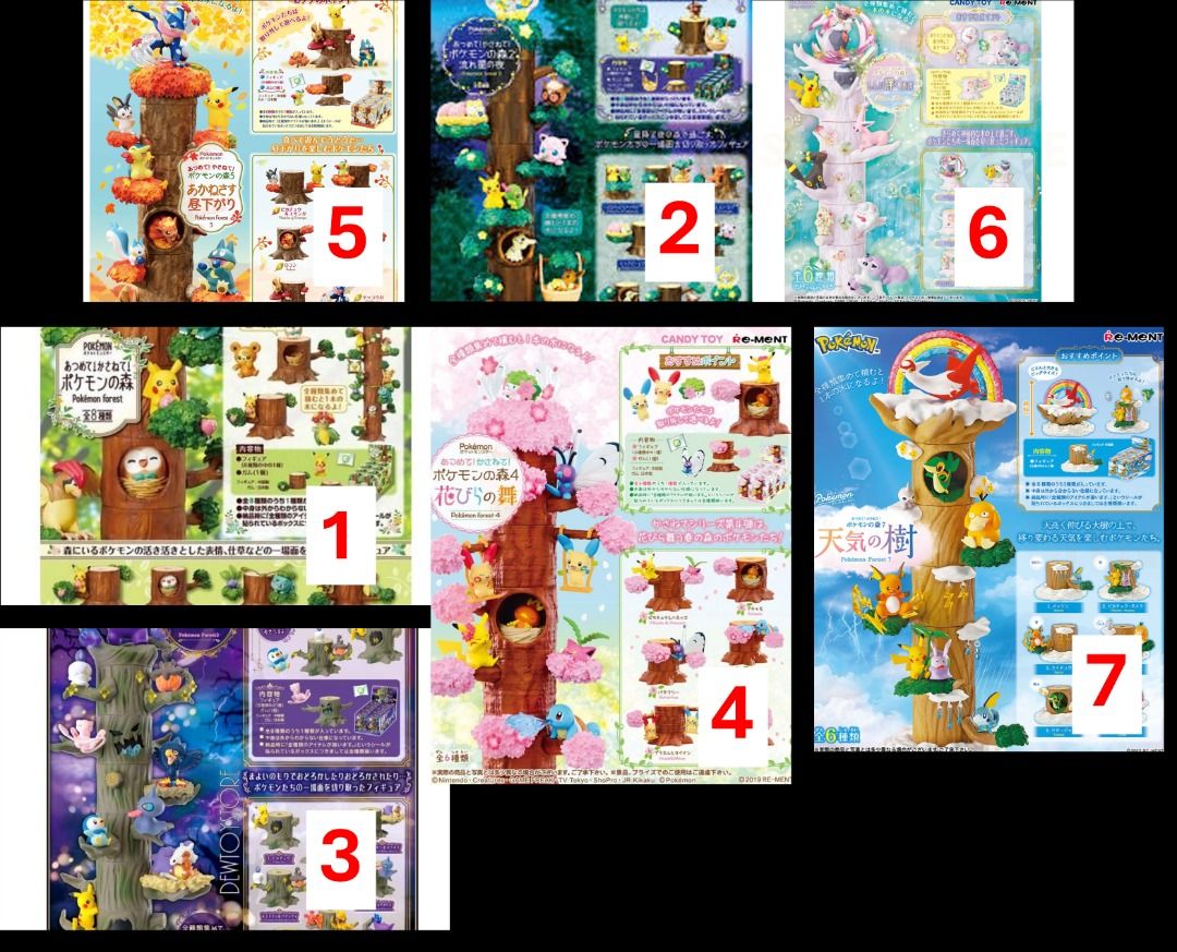 Re-Ment Pokemon Forest Series 1 to 7 Trading Figures, Hobbies & Toys ...