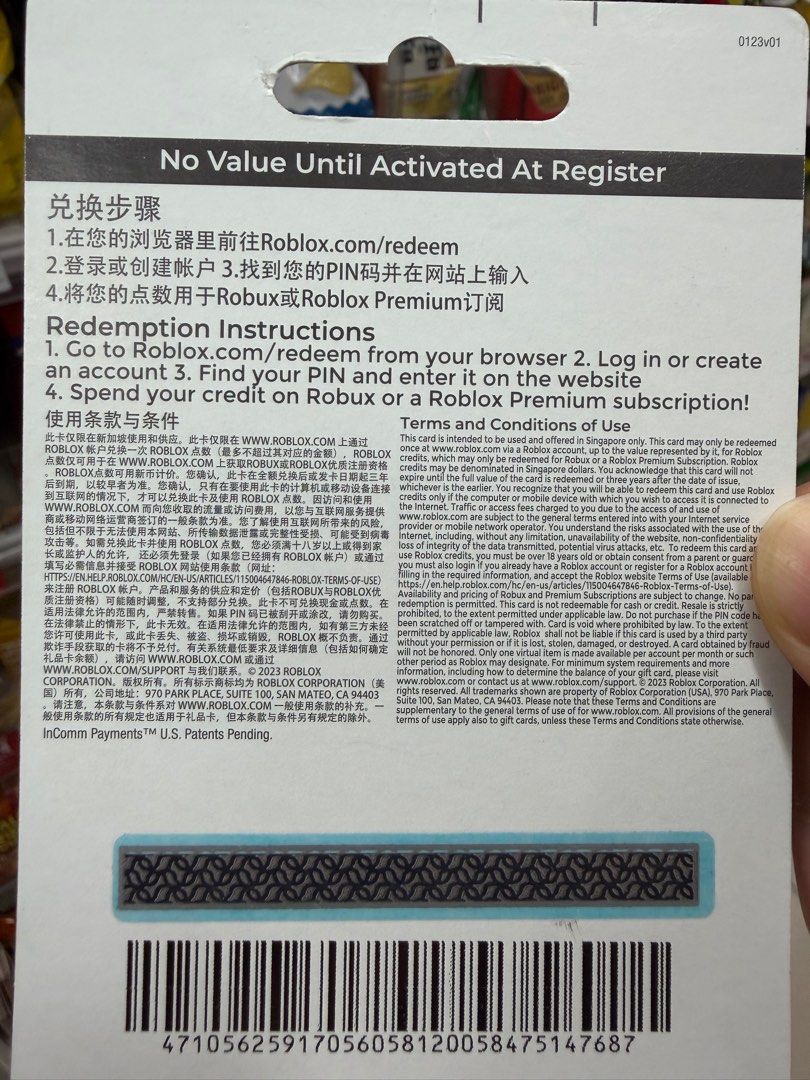 Roblox Gift Card $75, Video Gaming, Gaming Accessories, Game Gift Cards ...