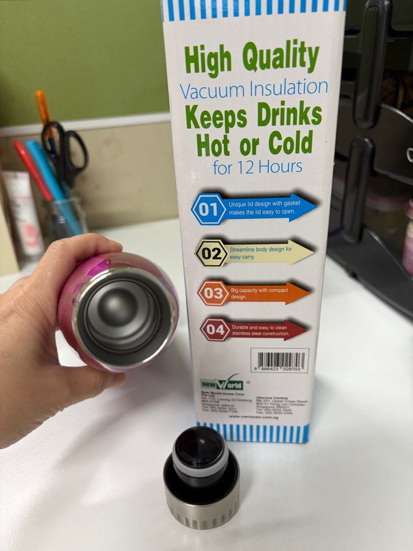 Roman Stainless Steel Vacuum Ice Bottle - 500ml, Furniture & Home ...