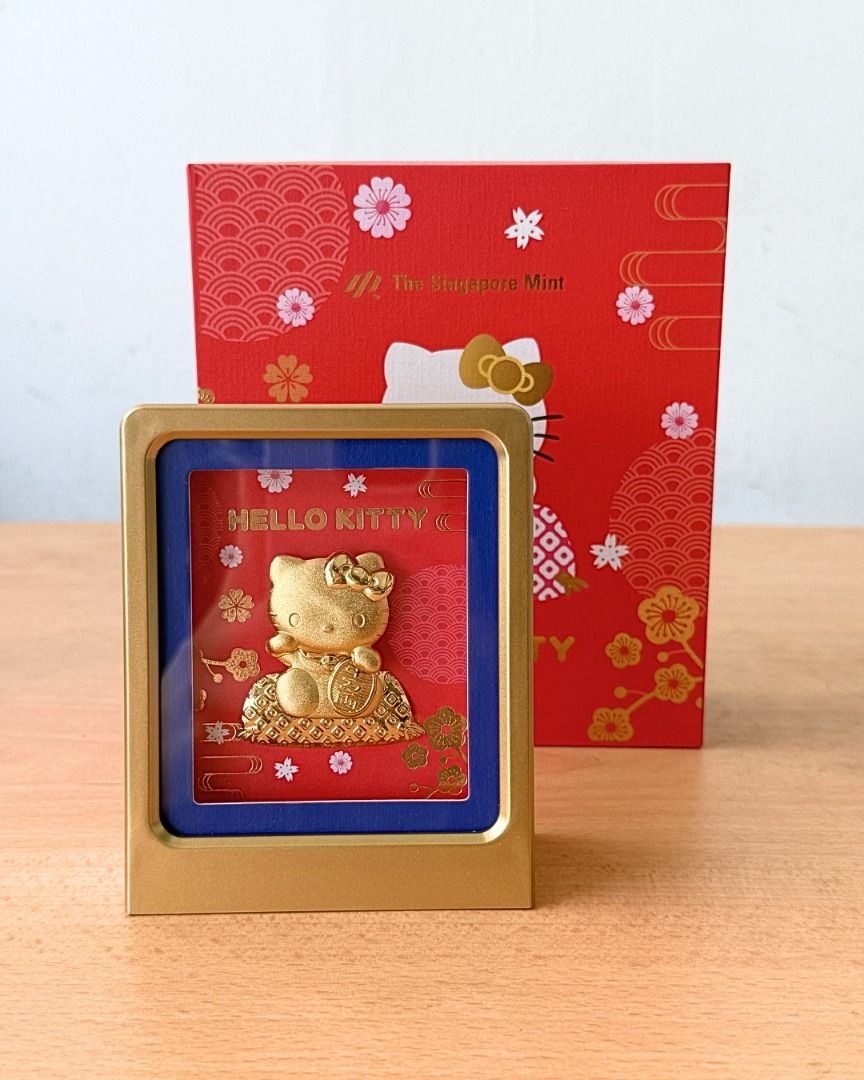 Sanrio Lucky Kitty 24K Gold Foil Frame | The Singapore Mint | Brand New ...