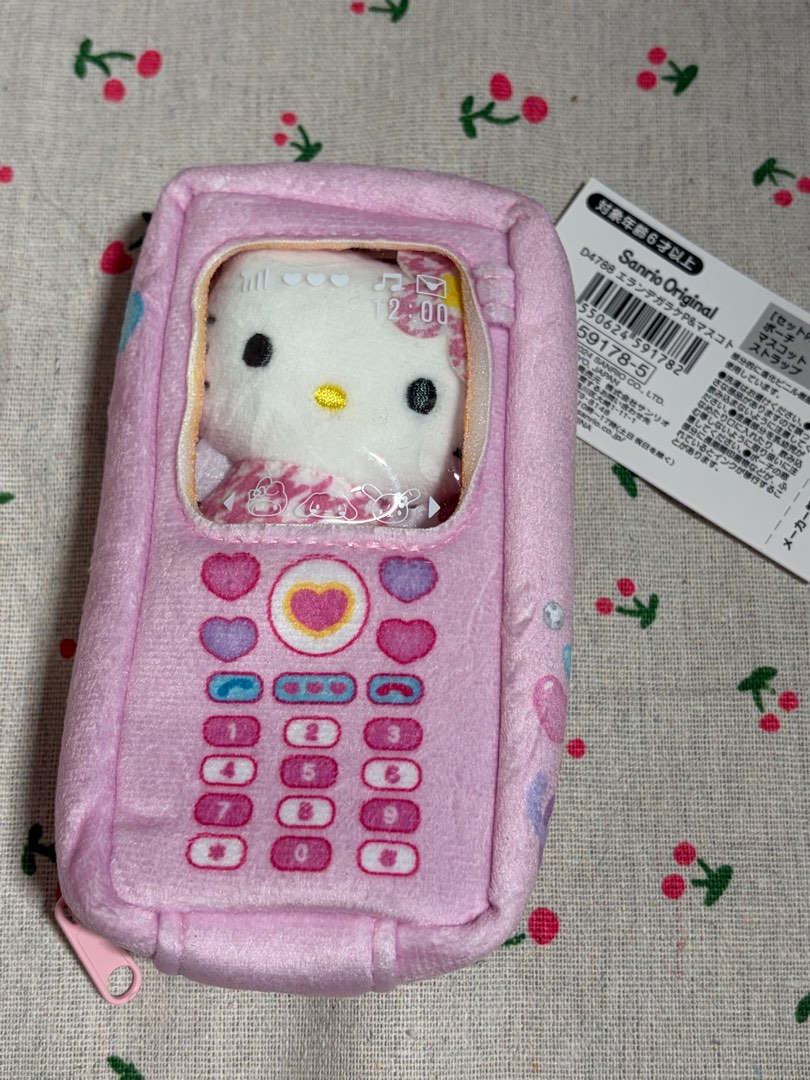 Sanrio Original Hello Kitty Phone Plushie Set, Hobbies & Toys, Toys ...