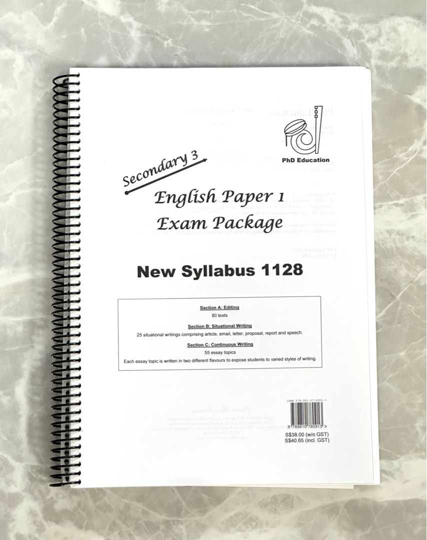 Sec 3 English Paper 1 - PhD Education, Hobbies & Toys, Books ...