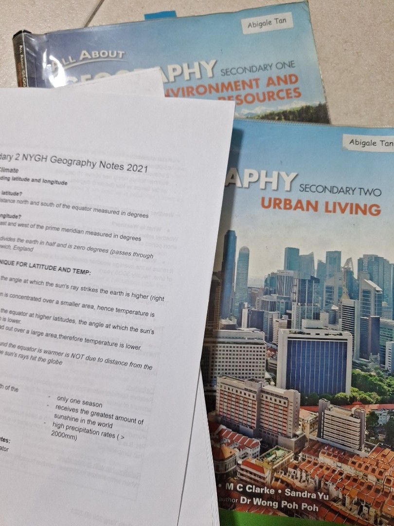 Secondary Geography Textbooks - Urban Living & Environment, Hobbies ...