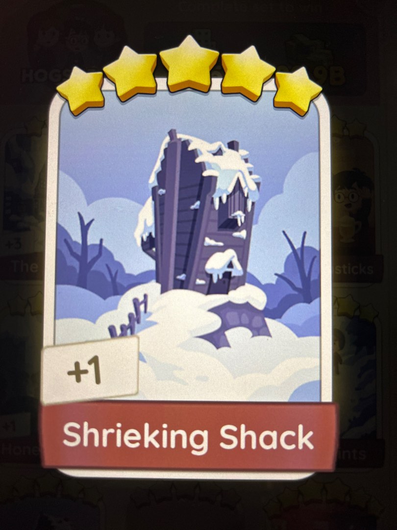 Shrieking Shack Trading Card &monopoly go, Hobbies & Toys, Toys & Games ...
