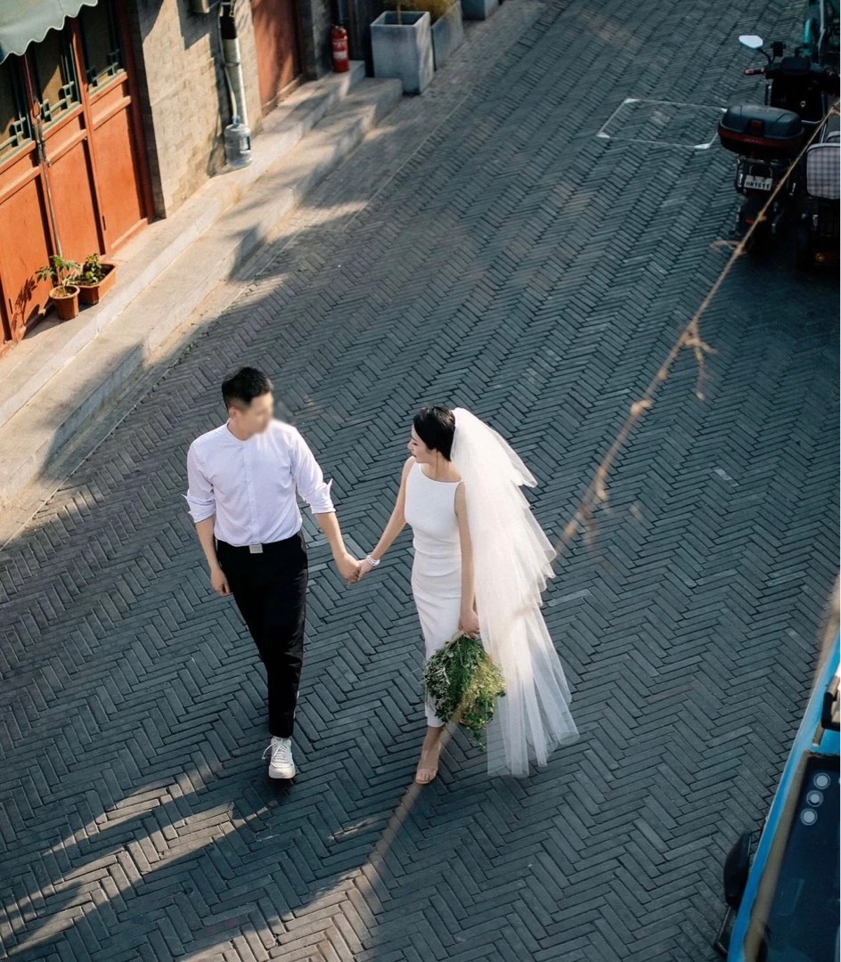 Simple Long White Wedding Veil, Women's Fashion, Watches & Accessories ...