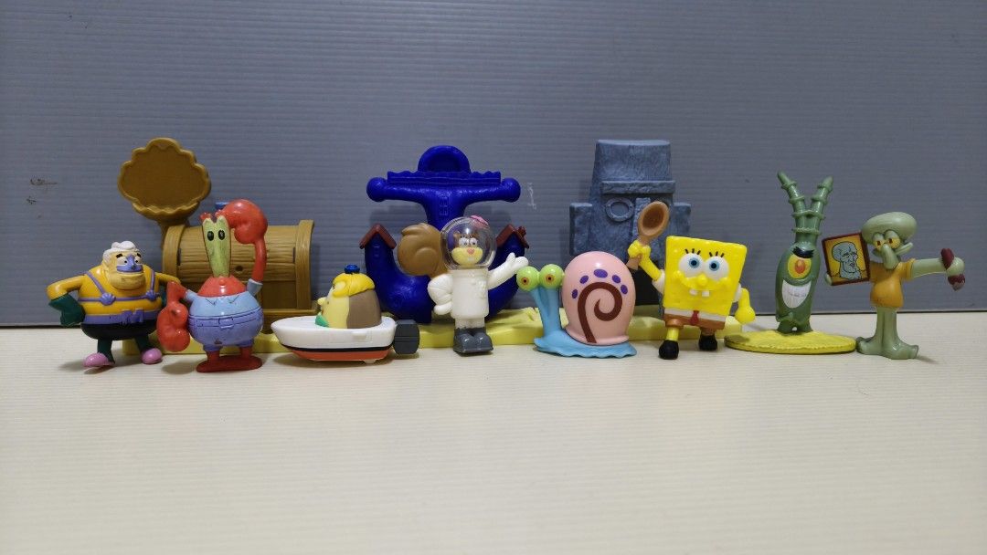Spongebob Squarepants Toy Figures Set-8 figures 3 house, Hobbies & Toys ...
