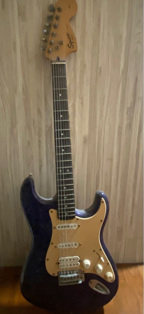 Squier Stratocaster Electric Guitar - Blue, Hobbies & Toys, Musical ...