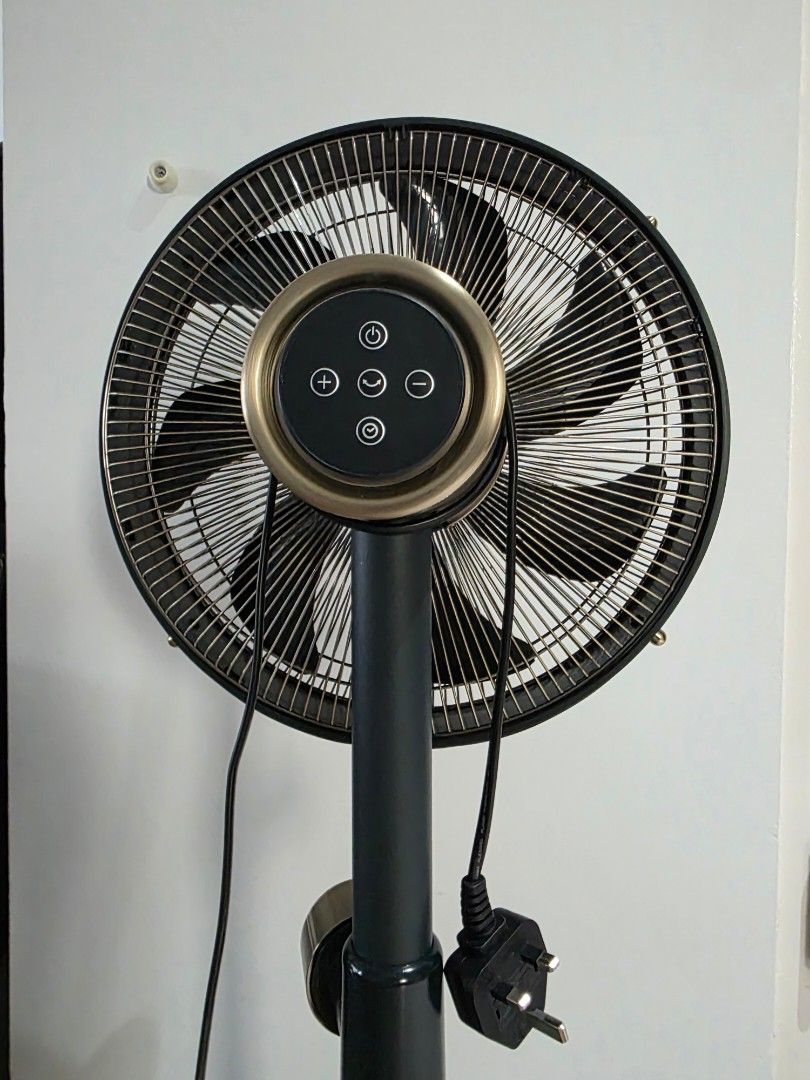 Standing Fan - Black and Gold, Furniture & Home Living, Lighting & Fans ...