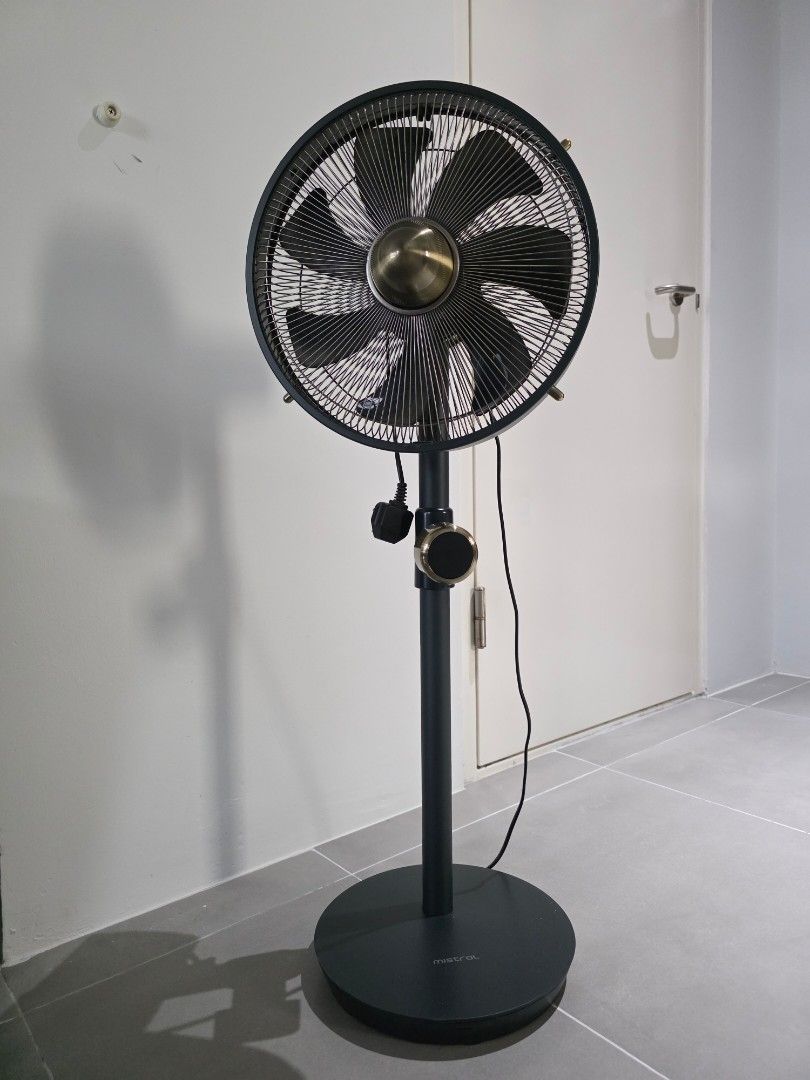 Standing Fan - Black and Gold, Furniture & Home Living, Lighting & Fans ...