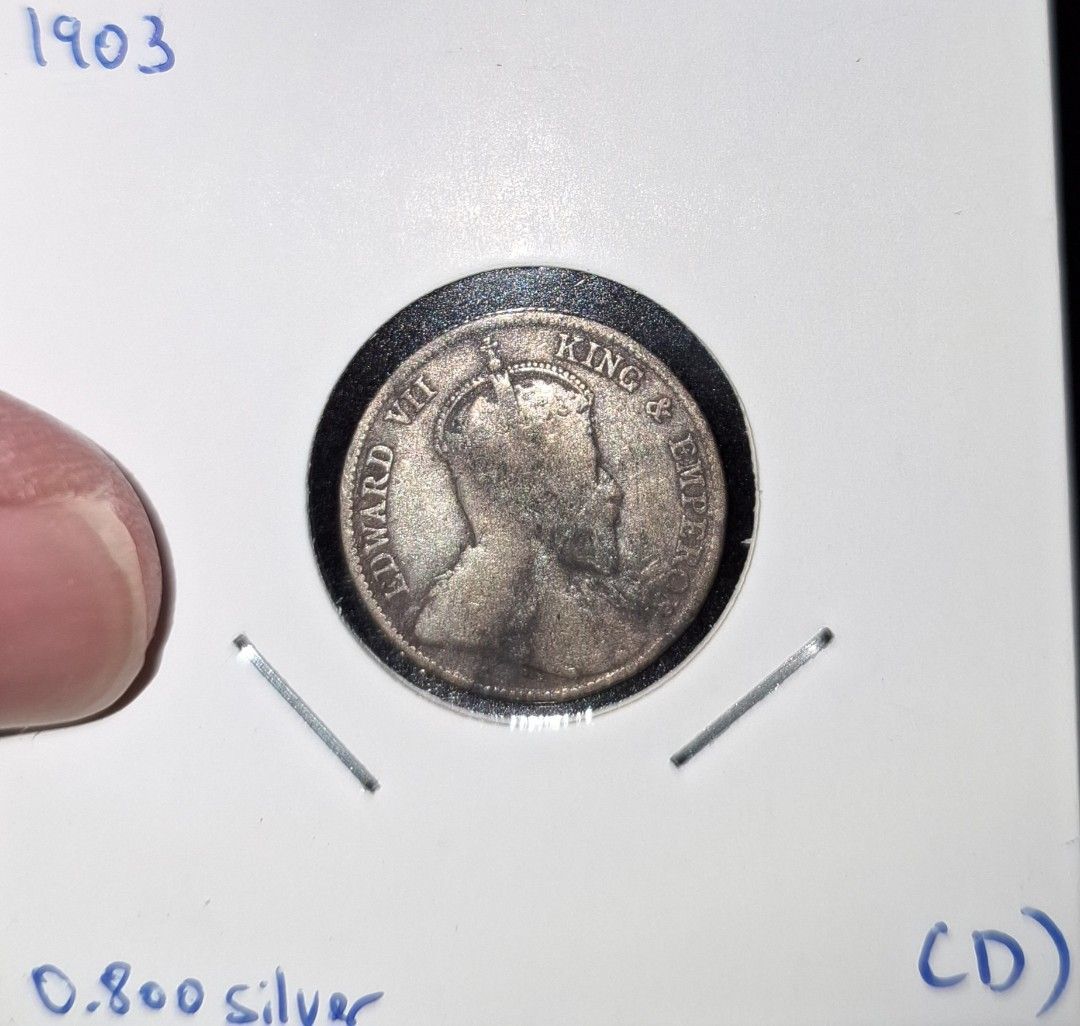 Straits Settlement ten cents silver coin King Edward Year 1903 (D ...