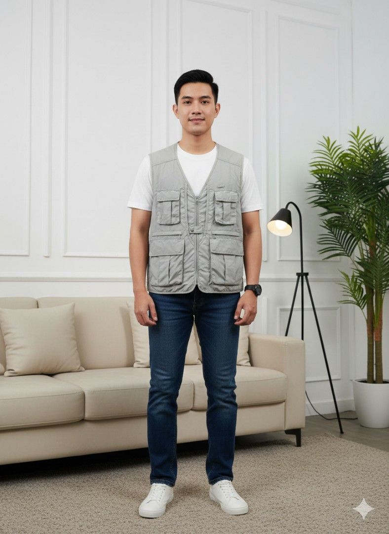 Taras Boulba utility Pocket Multipocket Fishing Vest Jacket Sweater ...