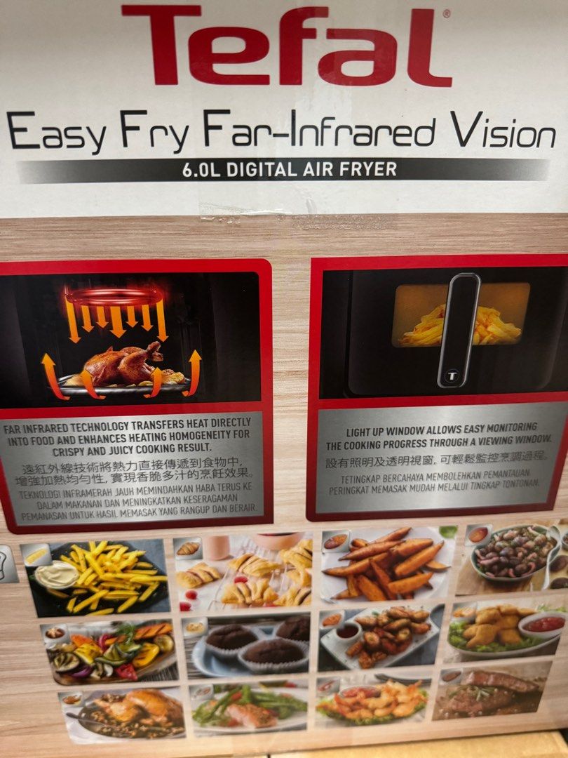 Tefal Easy Fry Far-Infrared Vision 6.0L Digital Air Fryer, TV & Home ...