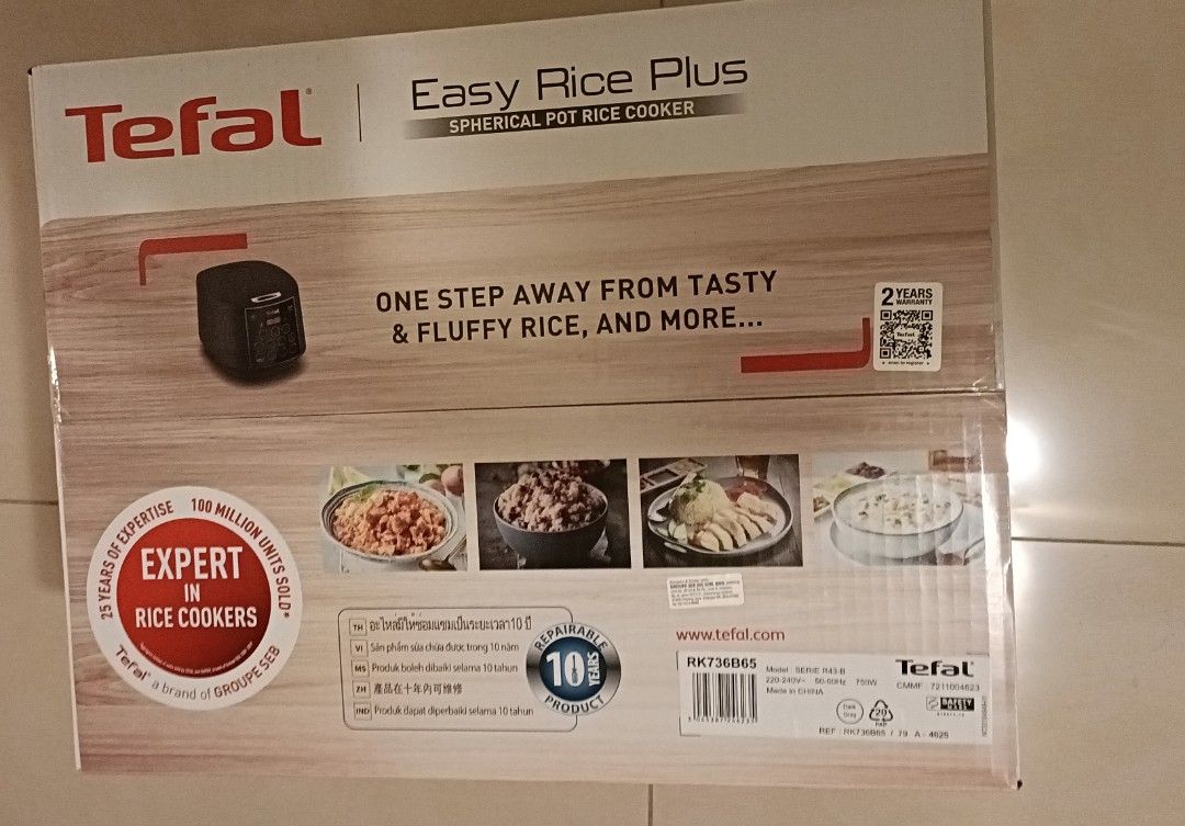 Tefal Easy Rice Plus Spherical Pot Rice Cooker 1.8l ModelRK736B65, TV ...