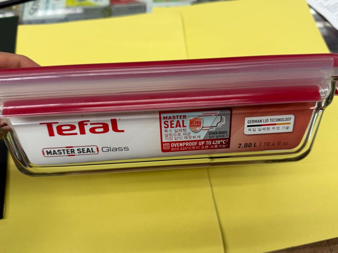 Tefal Master Seal Glass Food Storage Container 2.0L, Furniture & Home ...
