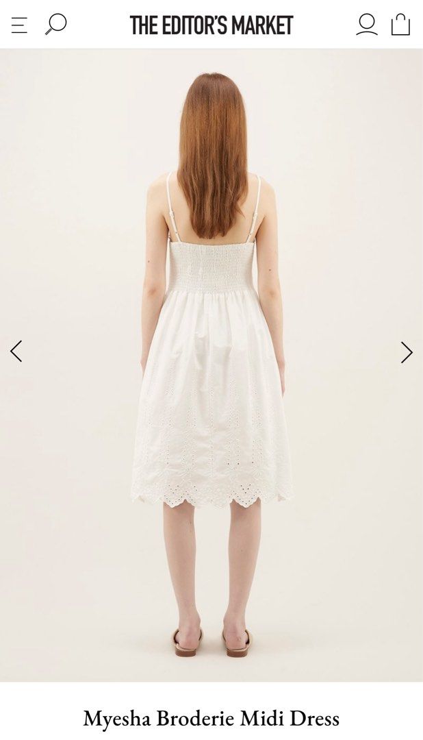 The Editor's Market Myesha Broderie Midi Dress, Women's Fashion ...