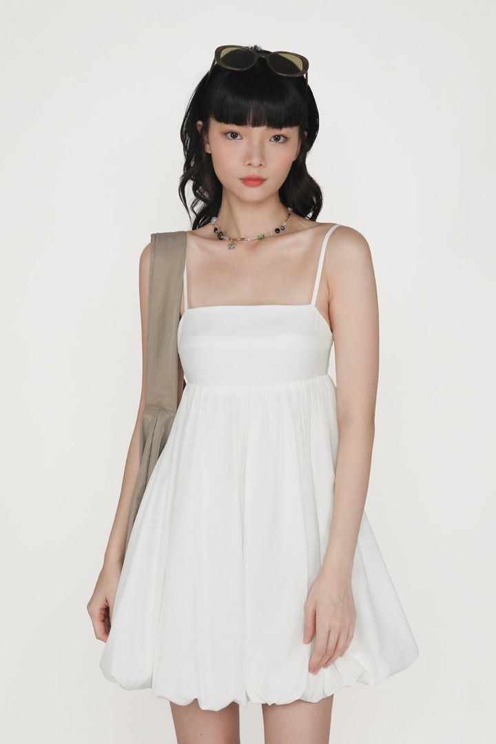 the tinsel rack ttr carina cloud padded dress in white, Women's Fashion ...