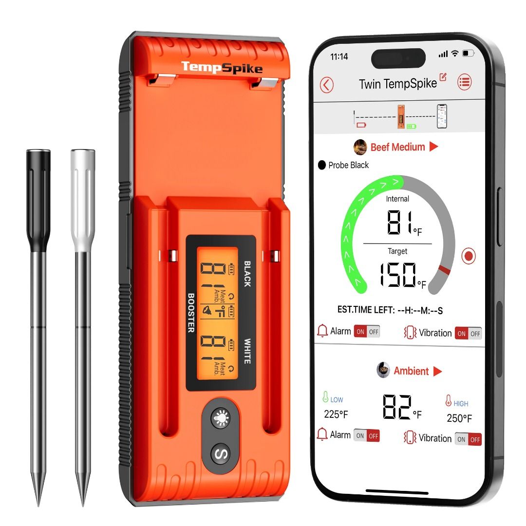 ThermoPro 500FT Bluetooth Meat Thermometer,Food Thermometer with LCD ...