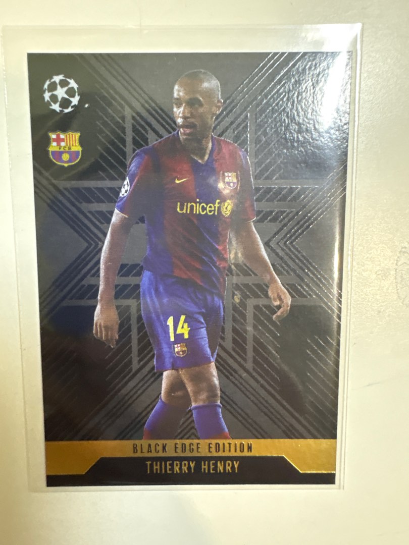 Thierry Henry Black Edge Edition Trading Card, Hobbies & Toys, Toys ...