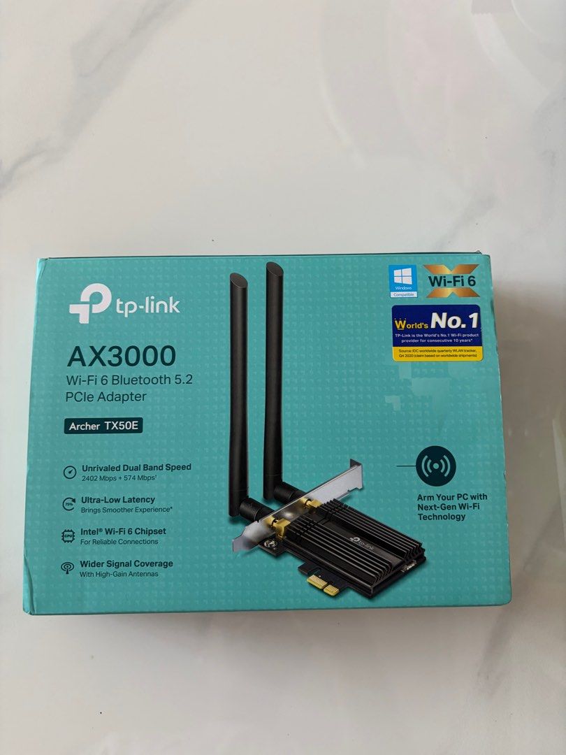 TP Link AX3000 wifi 6 with bluetooth 5.2 pcie adapter, Computers & Tech ...