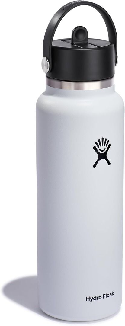 TP-Hydro Flask 40 oz Wide Mouth with Flex Straw Cap Stainless Steel ...