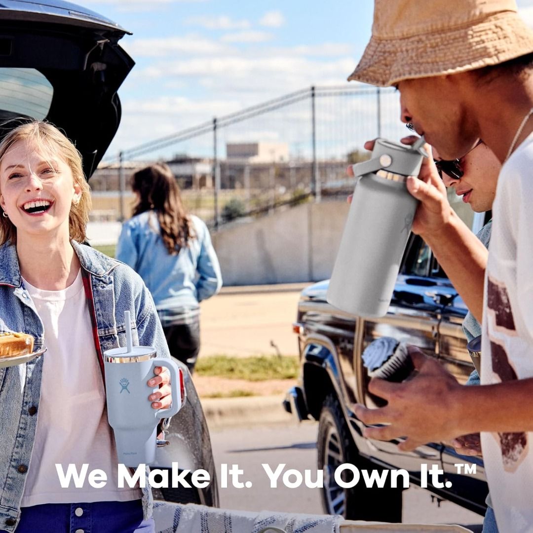 TP-Hydro Flask 40 oz Wide Mouth with Flex Straw Cap Stainless Steel ...