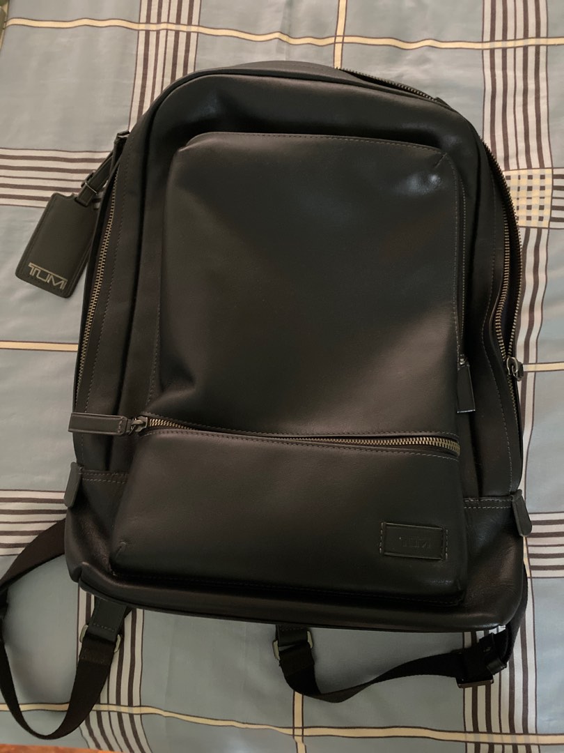 Tumi Harrison Leather Backpack, Men's Fashion, Bags, Backpacks on Carousell