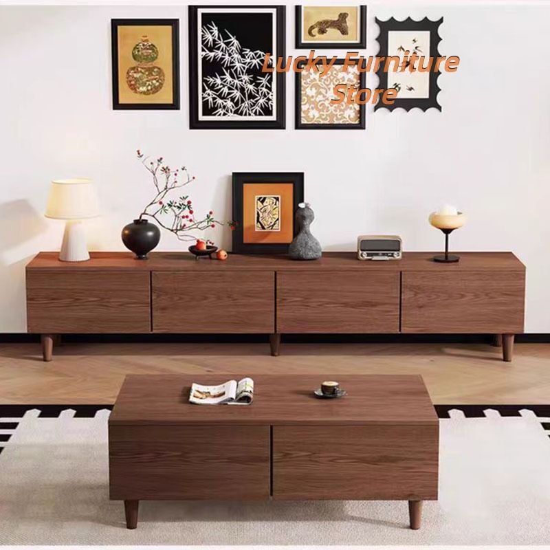 TV Console💥💥Black TV Cabinet/Wire Hole Design TV Stand/TV Table ...