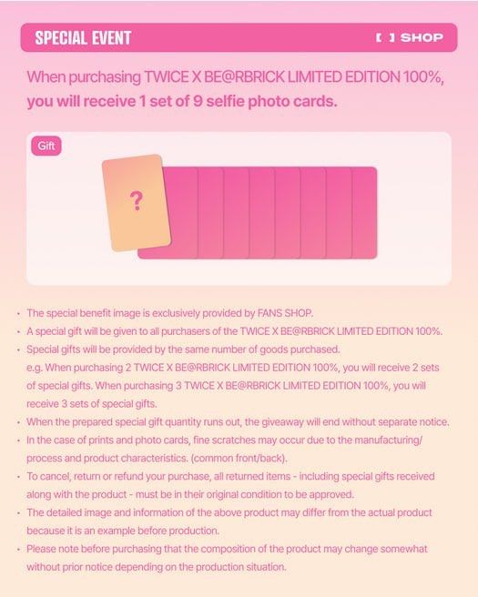 TWICE X BE@RBRICK Limited Edition photocards, Hobbies & Toys ...