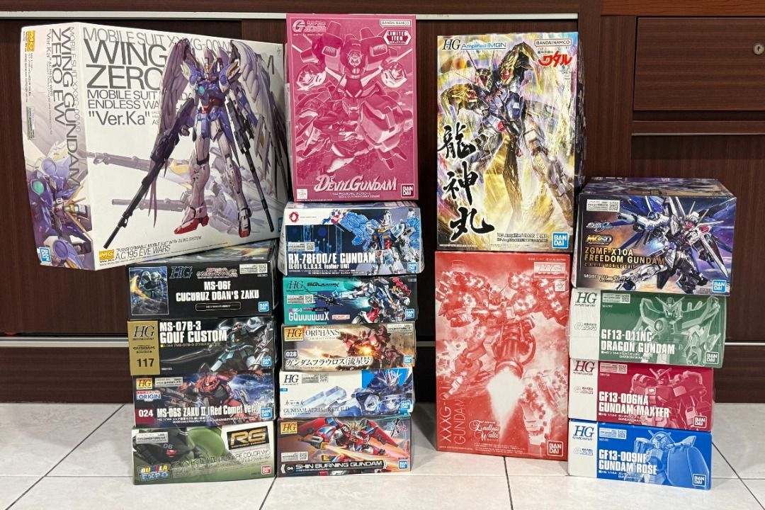 Various Gundam Model Kits - Wing Zero, Devil Gundam, etc., Hobbies ...