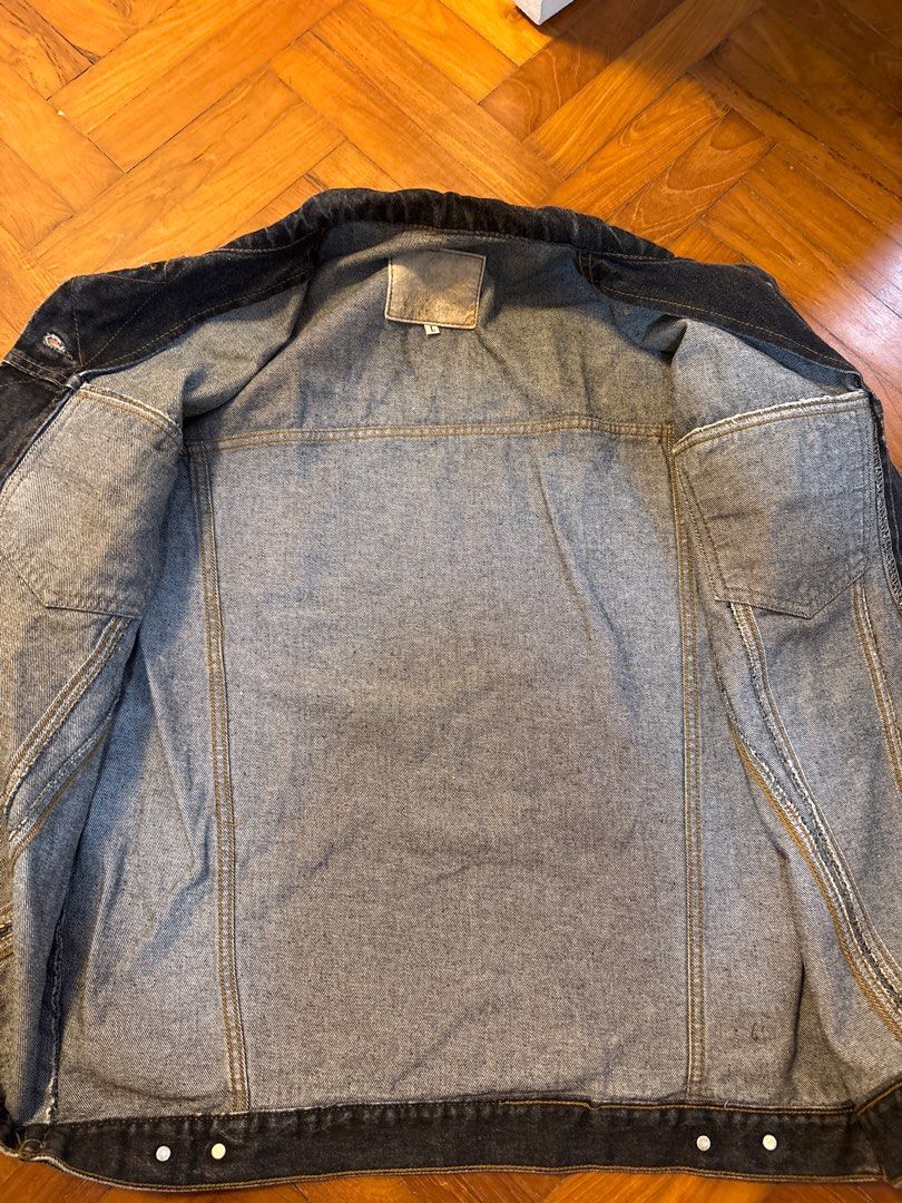 Vintage Black Denim Vest, Men's Fashion, Coats, Jackets and Outerwear ...