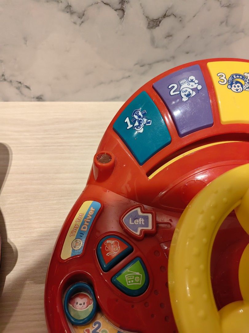 VTech Tiny Tot Driver Steering Wheel Toy, Babies & Kids, Infant ...