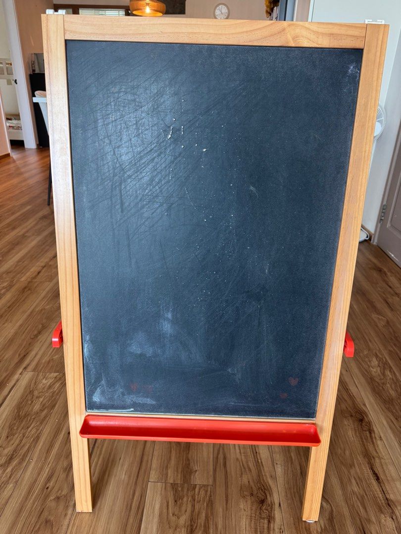 Ikea Wooden Chalkboard Easel + whiteboard, Furniture & Home Living ...