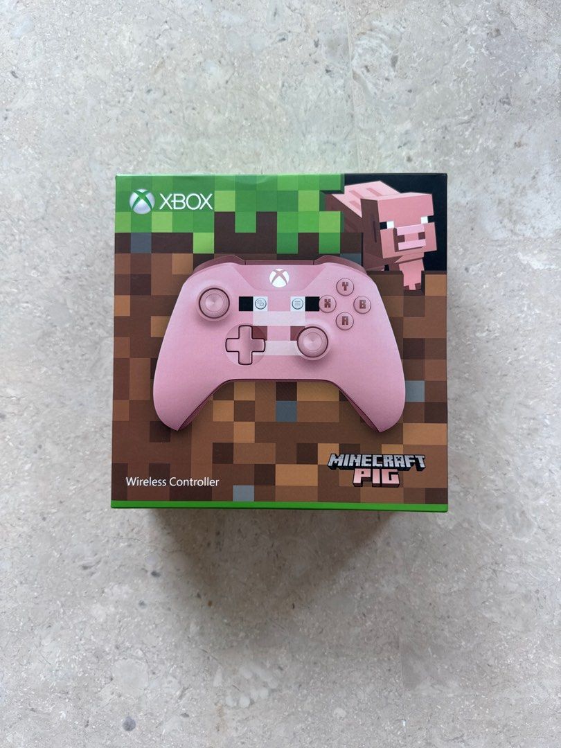 Xbox Minecraft Pig Wireless Controller, Video Gaming, Gaming ...
