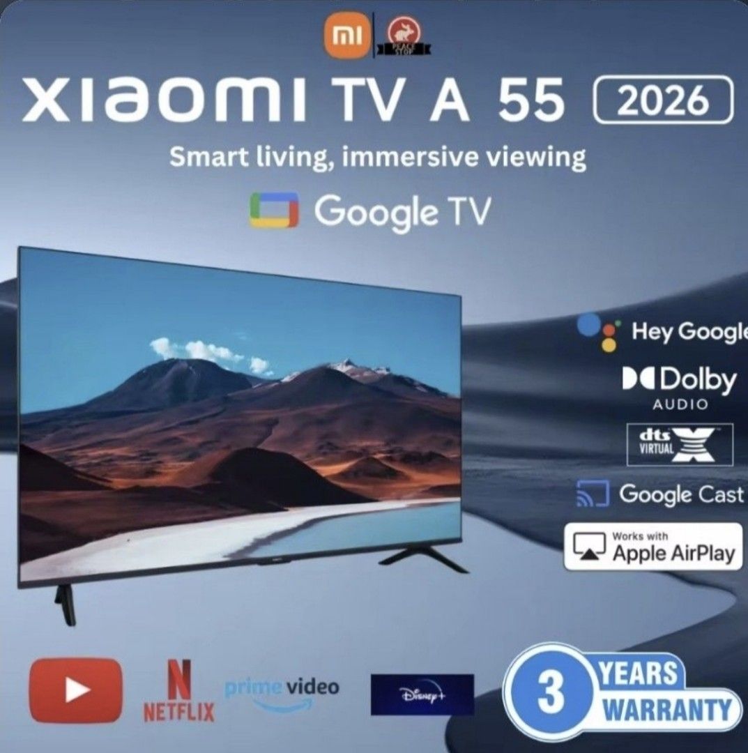 Xiaomi 55inch 4K Ultra HD Smart TV 2026, Brand New Seal, 3Years Local ...