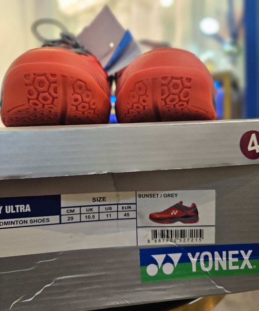 Yonex Badminton ( free mrt delivery) Shoes HY Ultra Sunset/Grey, Sports ...