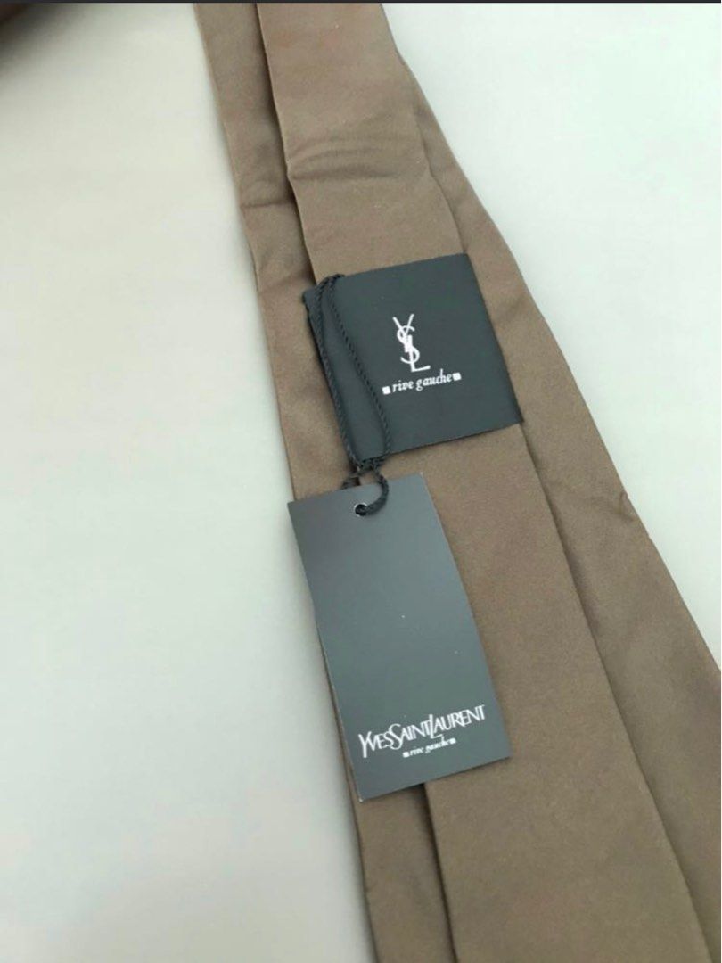 Yves Saint Laurent Brown Silk Tie - Brand New, Luxury, Accessories on ...