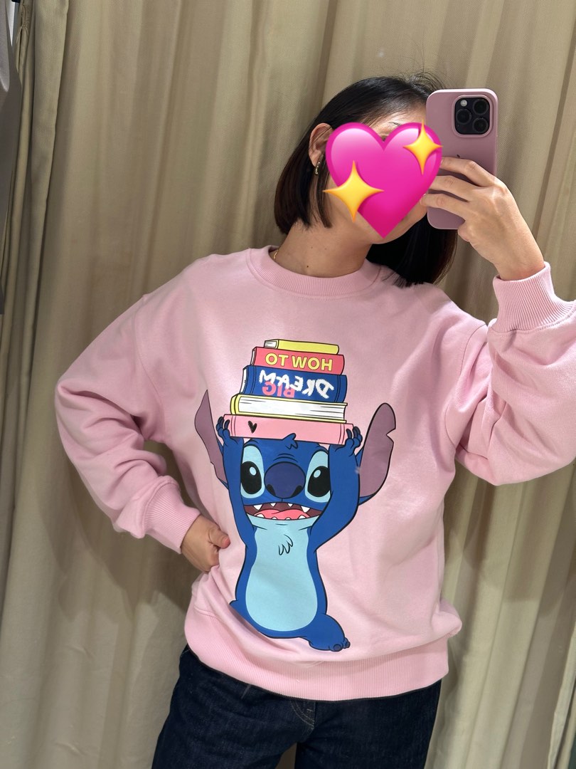 ZARA Disney Stitch Sweatshirt, Men's Fashion, Coats, Jackets and ...