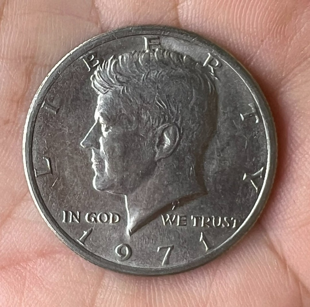 1971 United States ½ Dollar "Kennedy Half Dollar" Copper-nickel clad ...