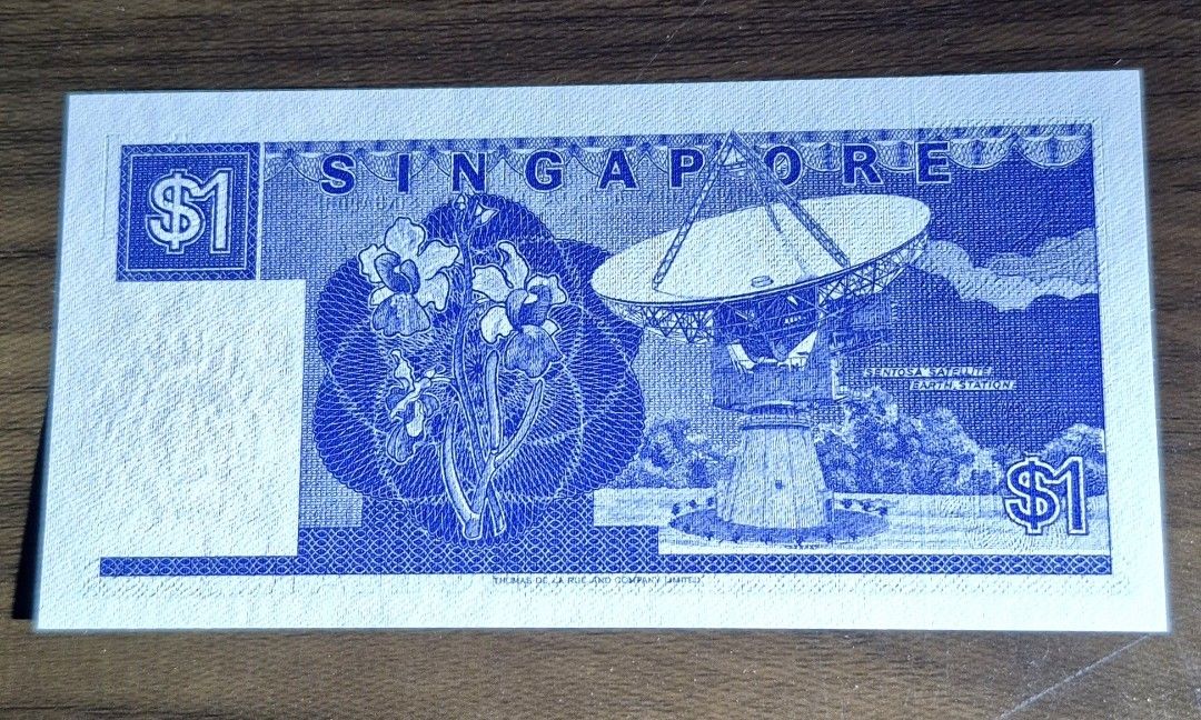 1987 Singapore Ship $1 Series With Fancy Serial Numbers A66-777888 ...