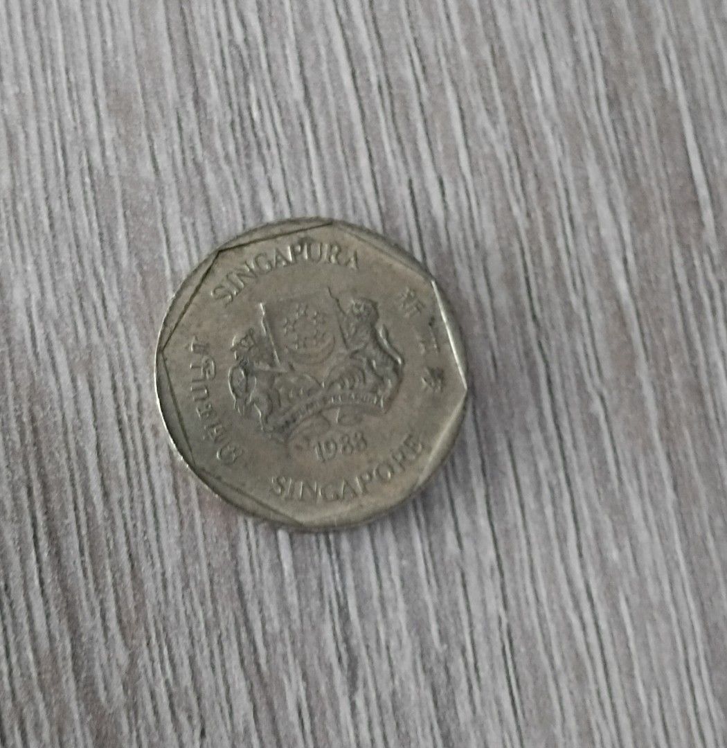1988 $1 Singapore Coin, Hobbies & Toys, Memorabilia & Collectibles ...