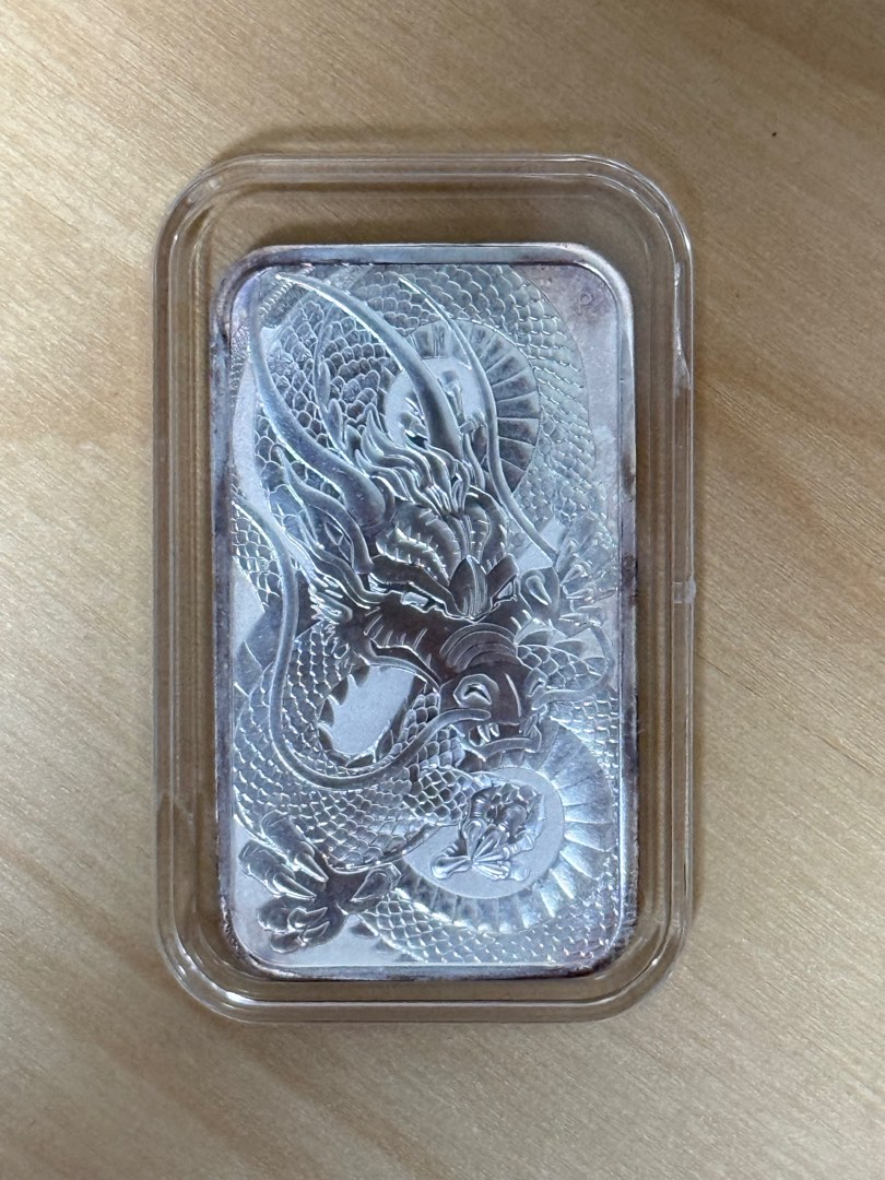 1 oz 9999 Perth Mint Silver Dragon Bar 2021, Hobbies & Toys ...