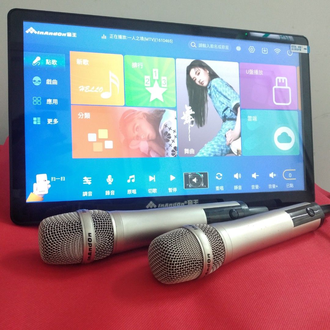 1TB 國際版InAndon 4合1音王，K90 MAX 繁體介面卡拉OK點歌機, 原裝音王咪兩支，尚有一年vip(可接soundbar出聲 ...