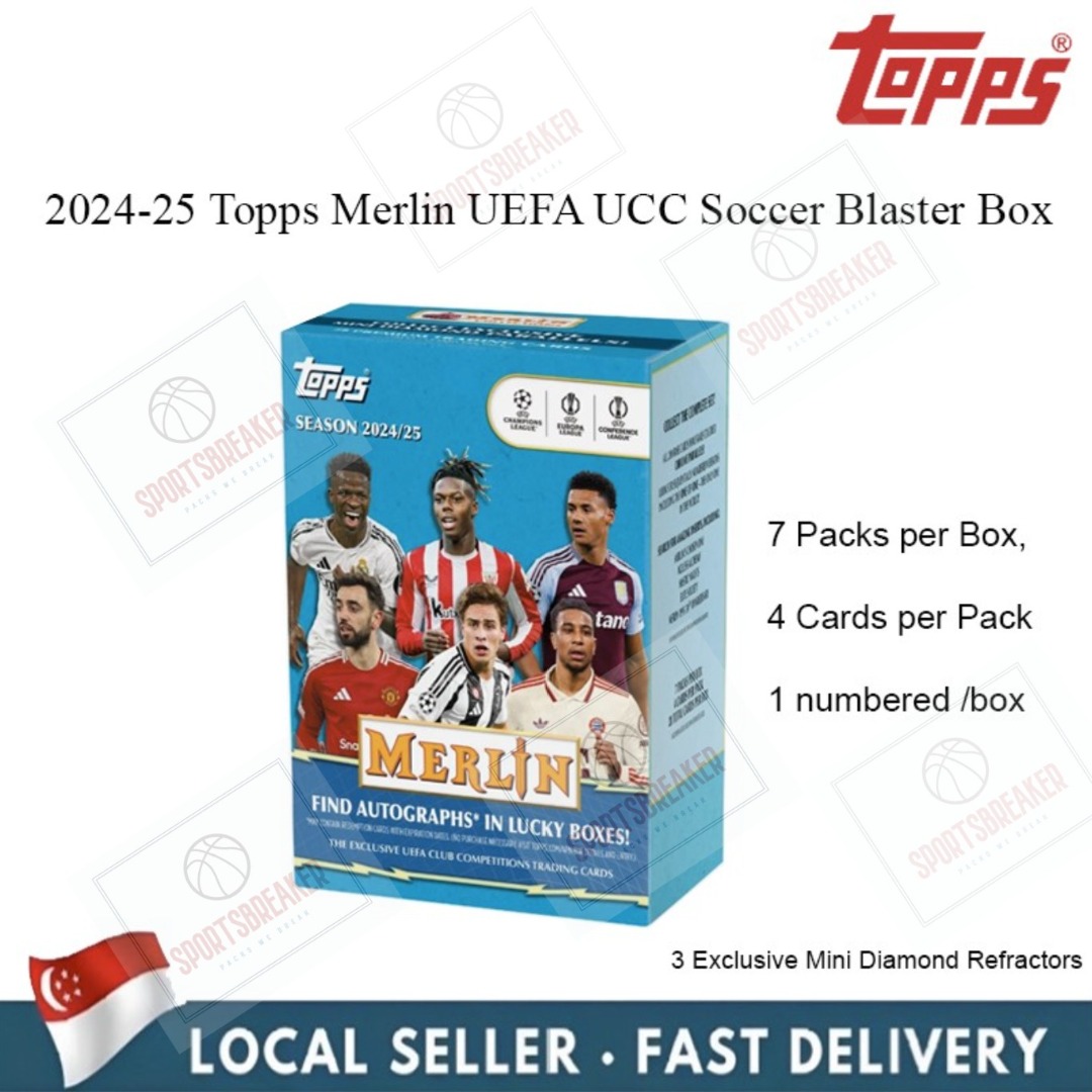 2024/25 Topps Chrome Merlin UEFA Club Competitions Soccer Merlin UCC ...