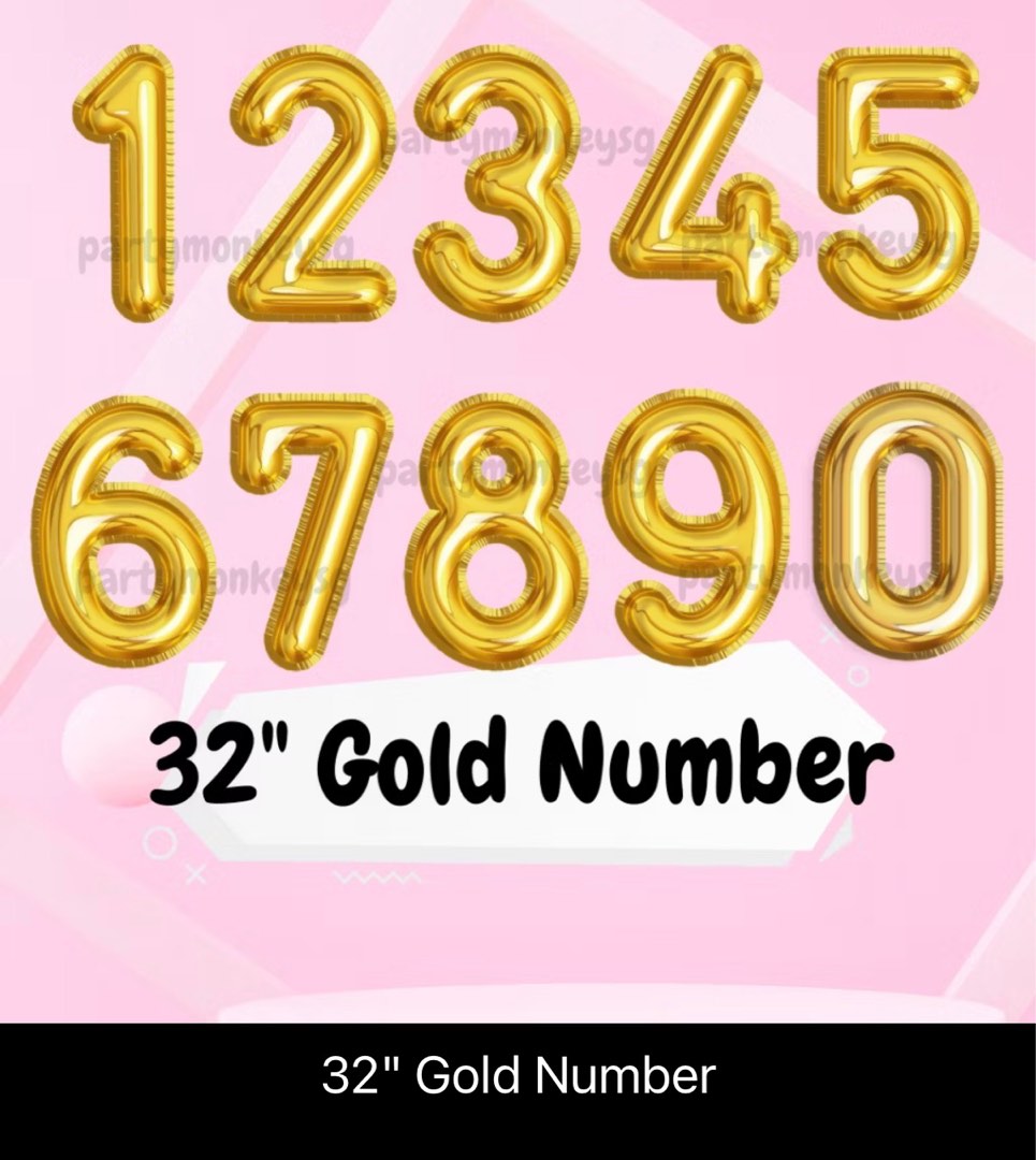 32" Gold Number 1 Balloon, Hobbies & Toys, Occasions & Party Supplies ...