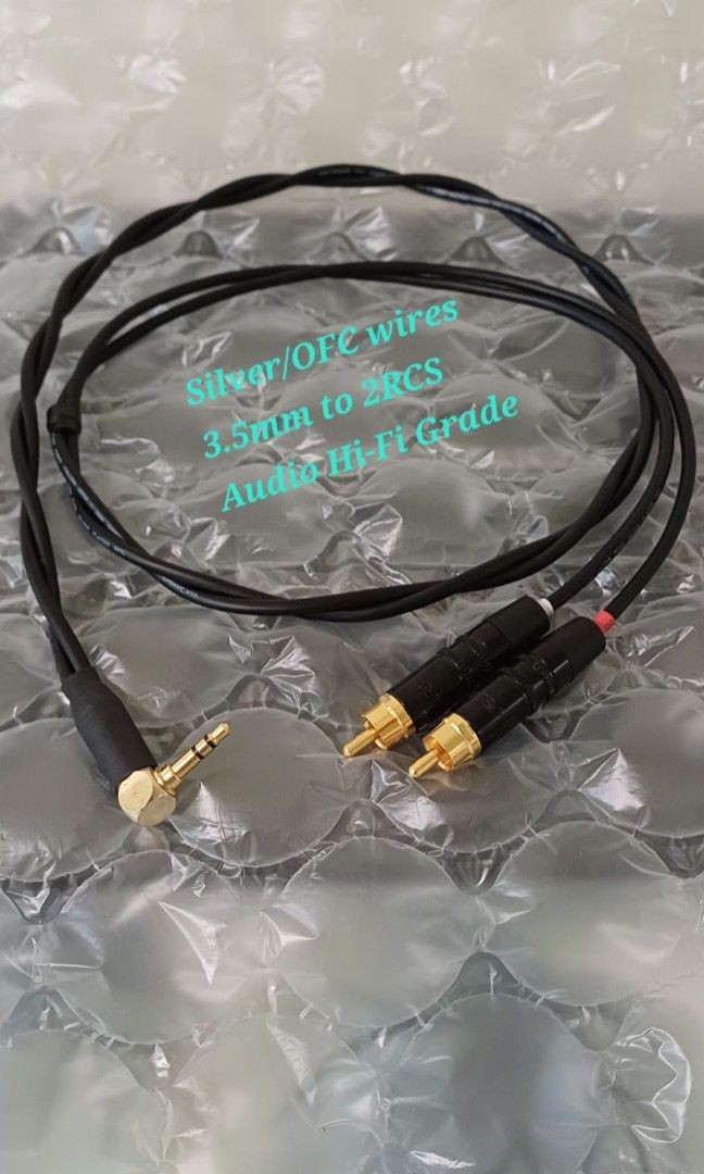 3.5mm trs plug to 2RCA Audio Hi-Fi Stereo Interconnect - Vandamme ...