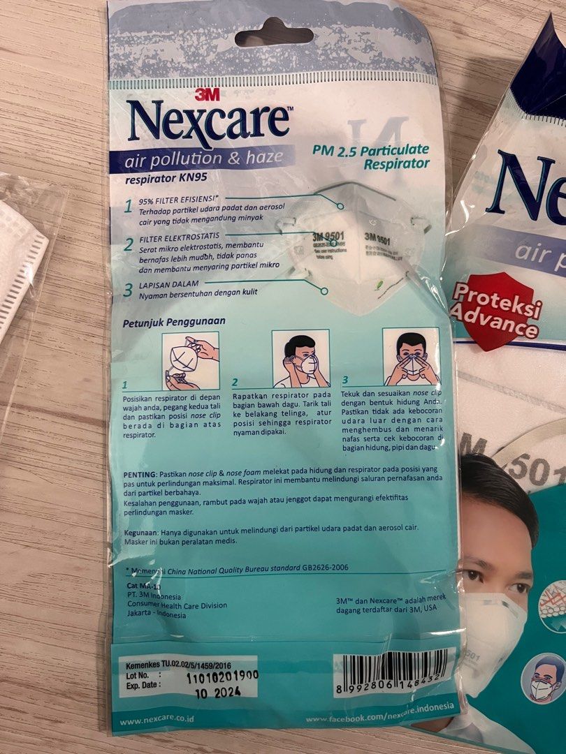 3M Nexcare KN95 Air Pollution & Haze Respirator Masks, Health ...