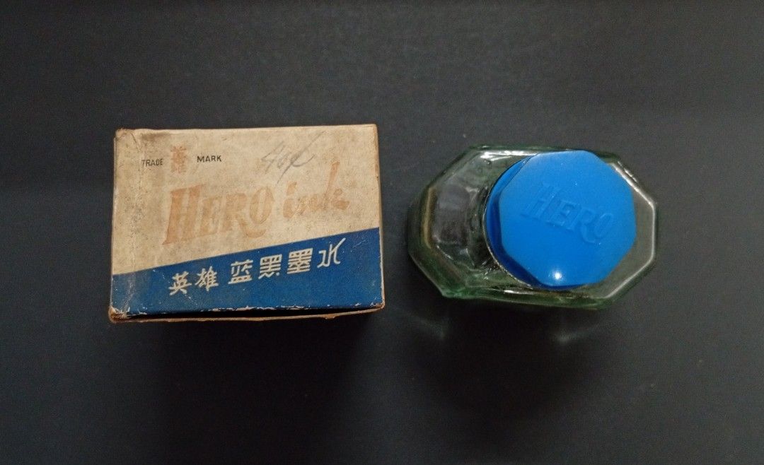 70s Hero Ink Blue-Black Fountain Pen Ink, Hobbies & Toys, Memorabilia ...