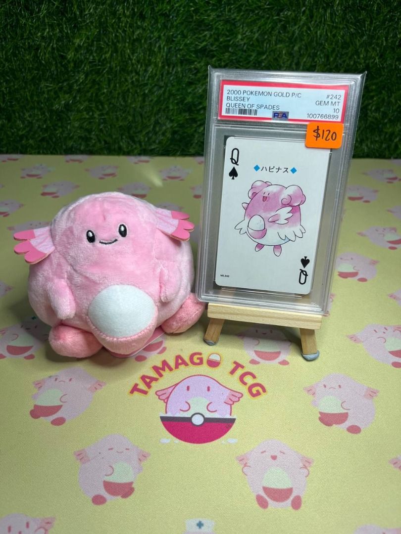 🐣 Pokemon Chansey PSA 10 QUEEN OF SPADES Gold PC 2000 Playing Card ...