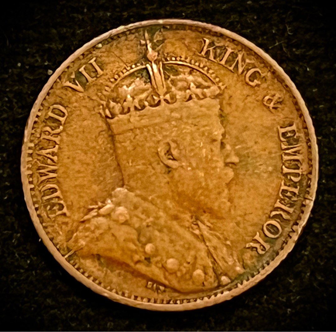 1905 Olden British Straits Settlements King Edward VII Quarter ¼-Cents ...